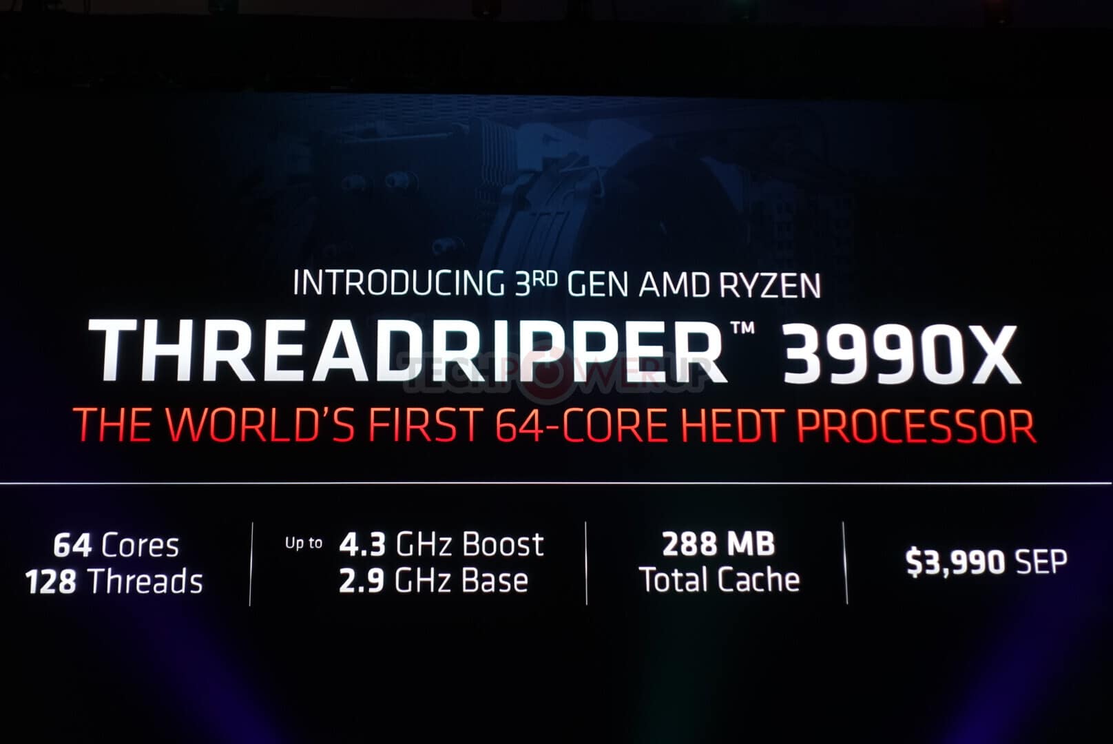 CES 2020 - AMD Ryzen Threadripper 3990X : disponible à 4726 euros