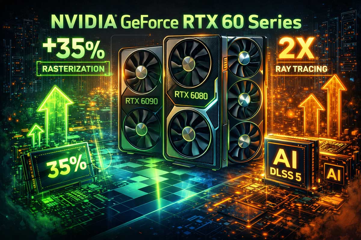 NVIDIA GeForce RTX 60 : jusqu’à +35 % en rasterisation et des ...